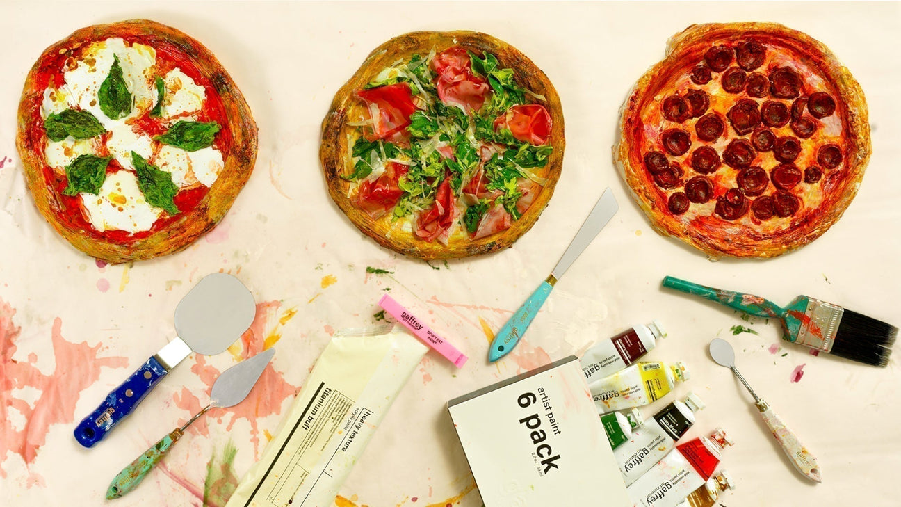 How to Paint a Realistic Pizza with Acrylics – gaffrey art material