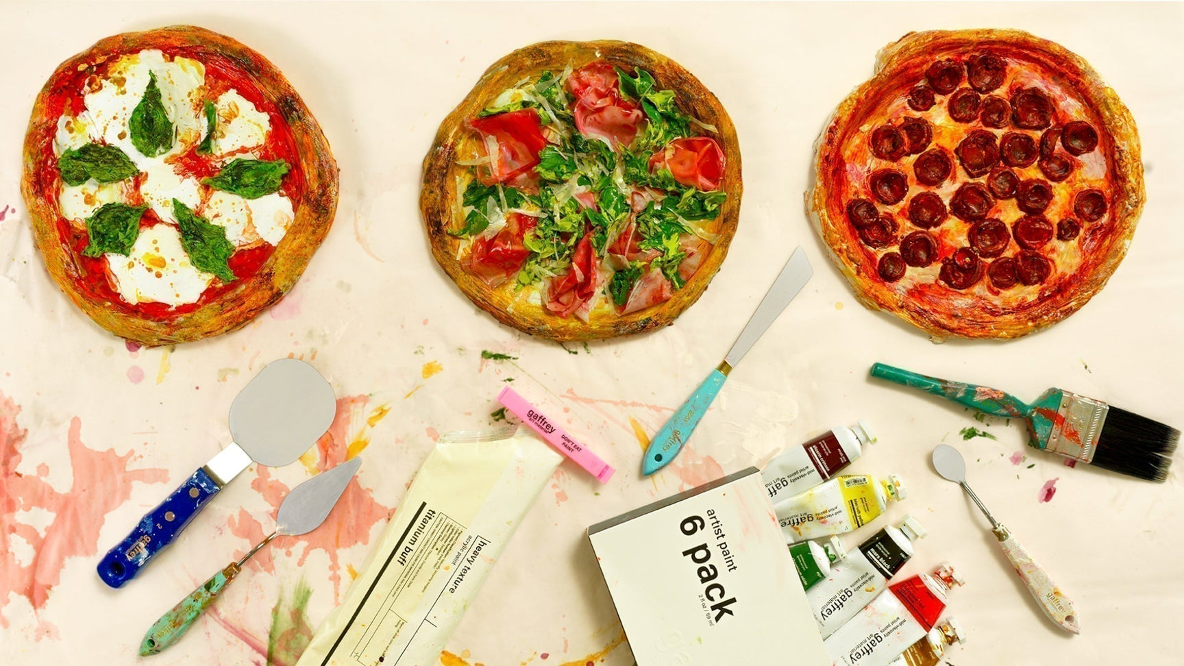How to Paint a Realistic Pizza with Acrylics – gaffrey art material