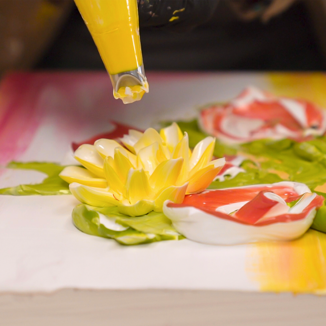 Abstract Floral Texture Acrylic Paint Kit – Gaffrey Art Material