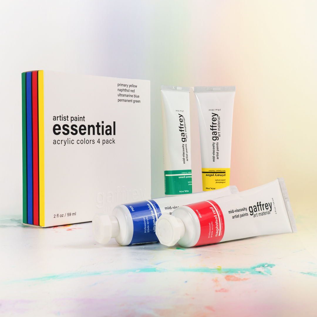 Gaffrey Standard Body Acrylic Paint - Essential, Set of 4, 2 oz Tube ...