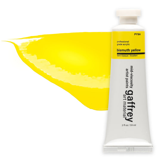 Gaffrey Standard Body Acrylic Paint - Bismuth Yellow, 2 oz Tube ...