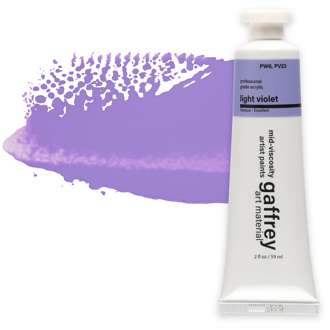 Gaffrey Standard Body Acrylic Paint - Light Violet, 2 oz Tube – gaffrey ...