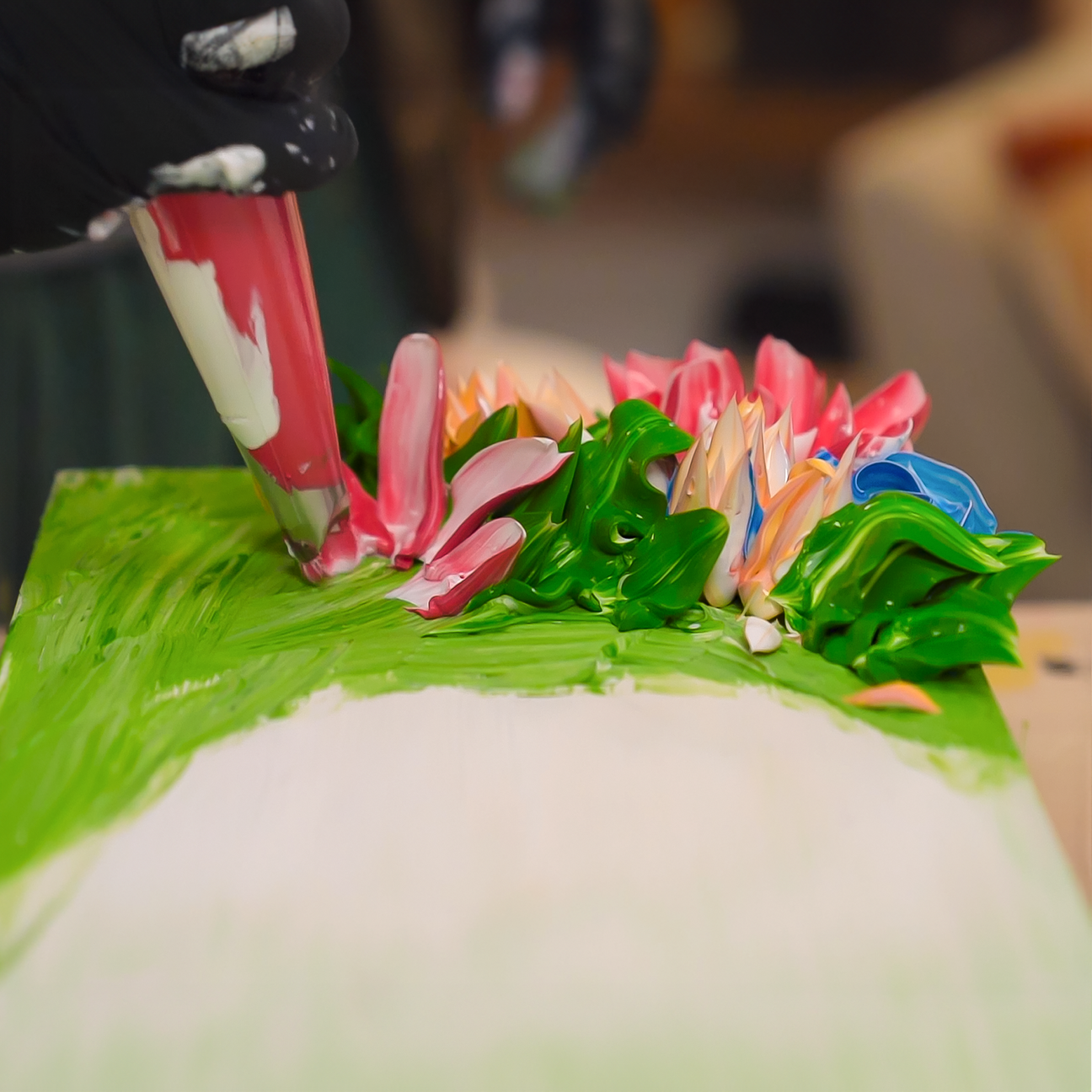 Piping Flowers Texture Acrylic Paint Kit – Gaffrey Art Material